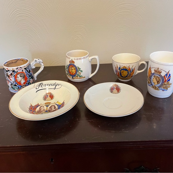 Other | Incredible 6 Piece Set Of Vintage Antique English Coronation ...